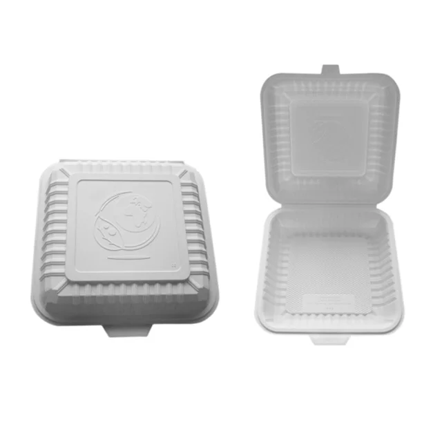 Corn Starch Biobased Biodegradable Burger Lunch Box Take-out Food ...
