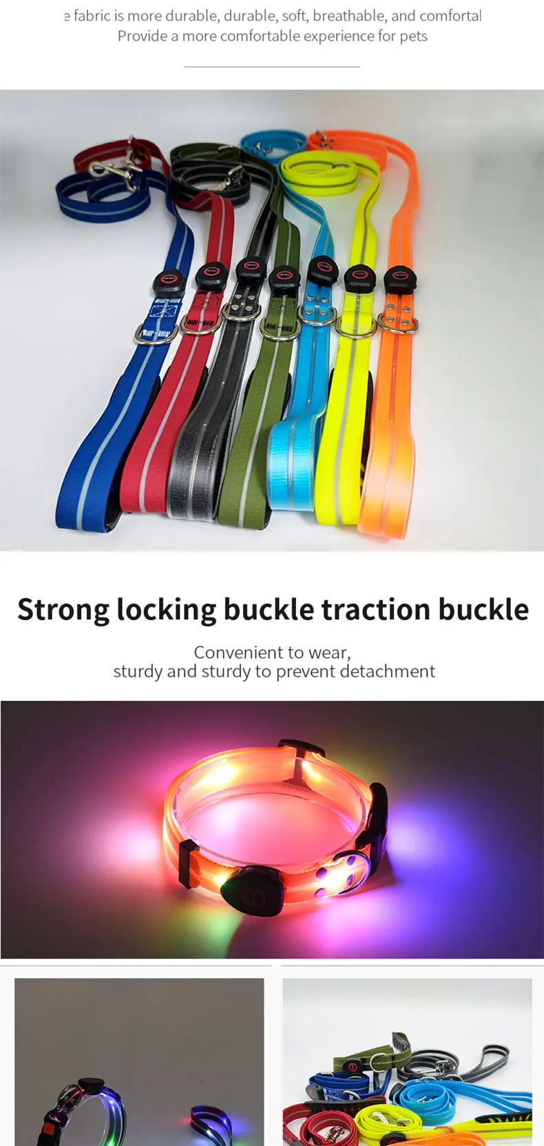 Customized Logo Waterproof Flash Suitable For Night Walking Pet Collar ...