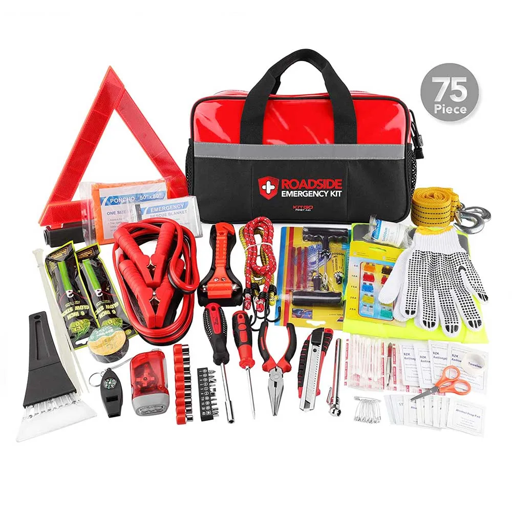Heavy Duty Car Emergency Tool Kit - Premium First Aid