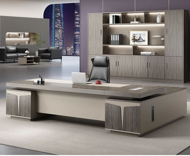 High End Modern Manager Executive Desk Luxury Office Black Desk - Buy ...