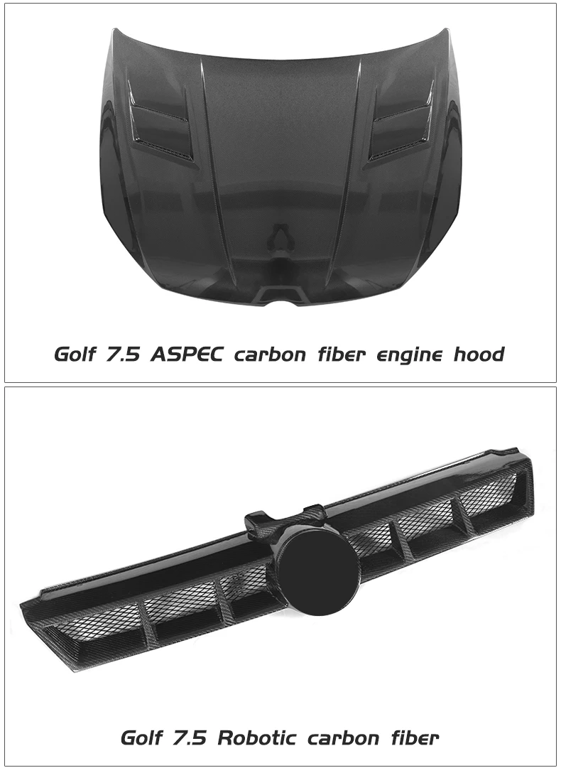 Suitable For Volkswagen Golf 7 7.5r-line Gti Carbon Fiber Hood Vw Golf ...