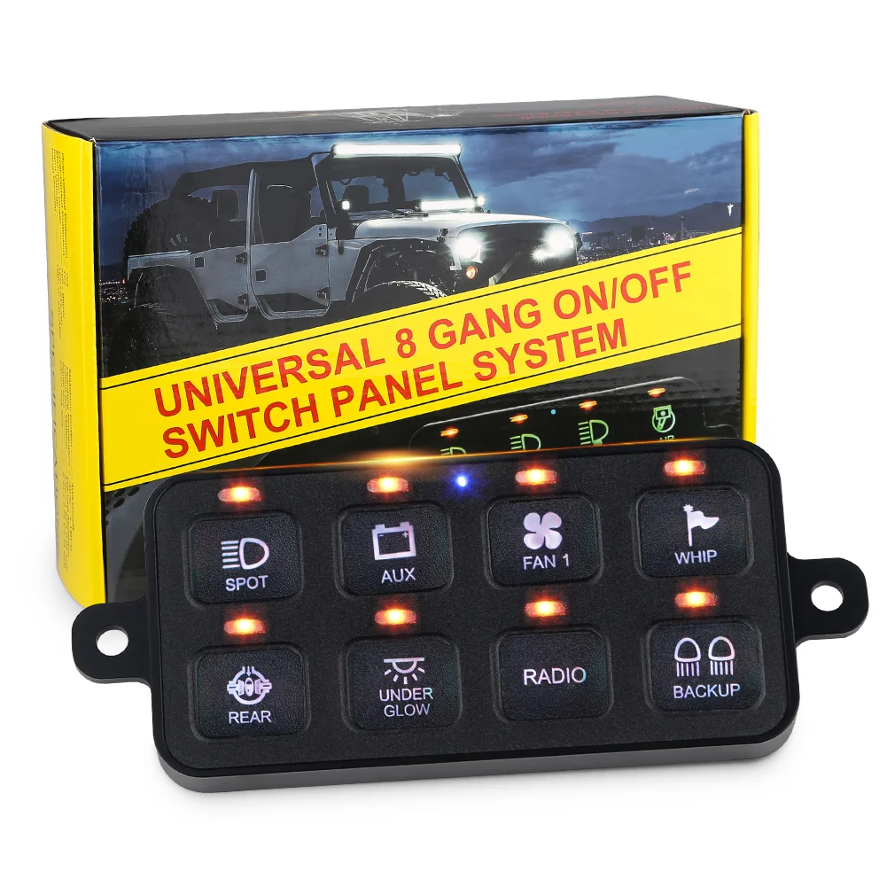 Dc 12v Universal 8 Gangs Switch Panel System Blueteeth Control Switch ...