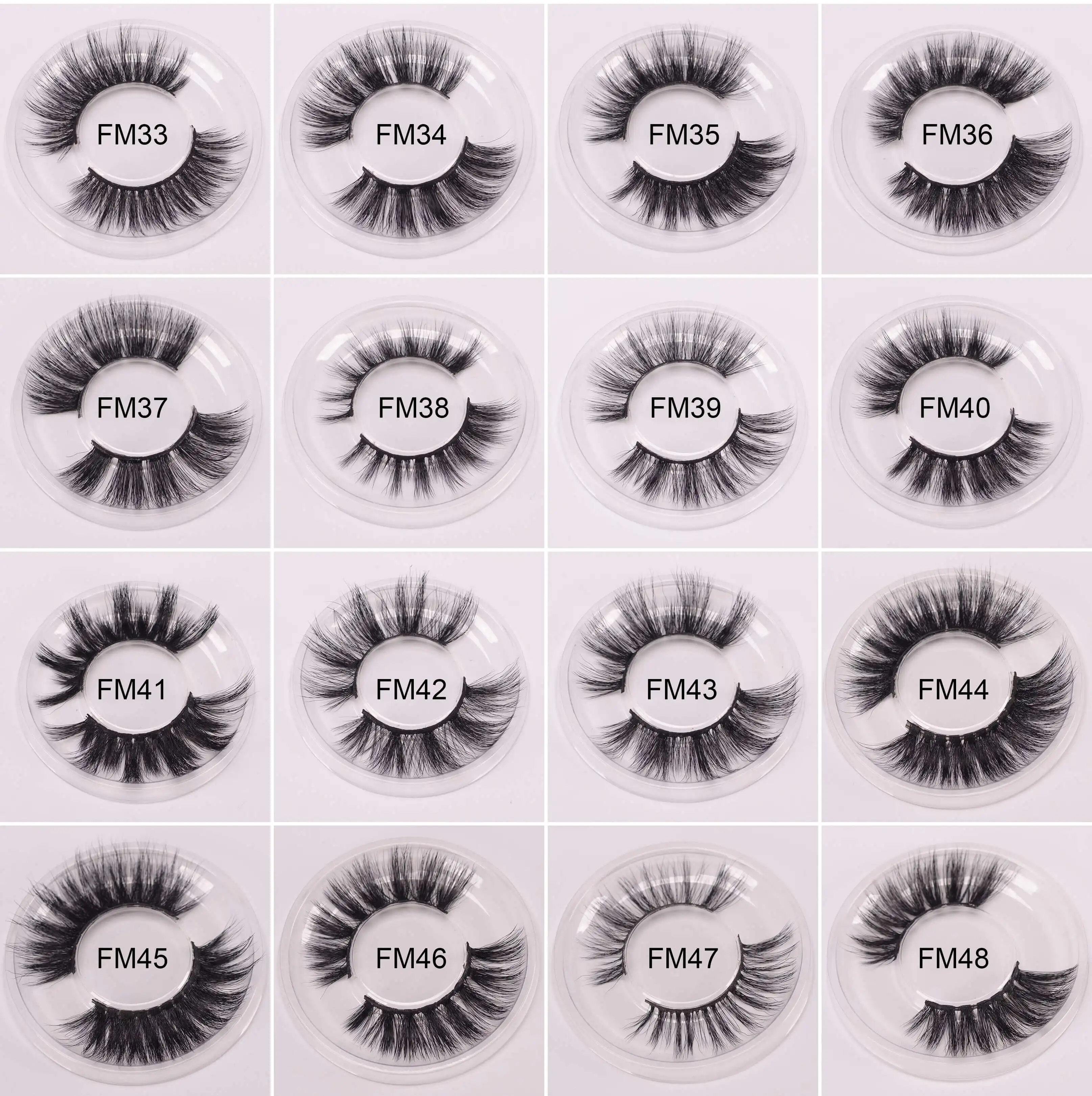 Customized Packing Handmade Russian Strips Eyelash Deep D Curl Fluffy ...