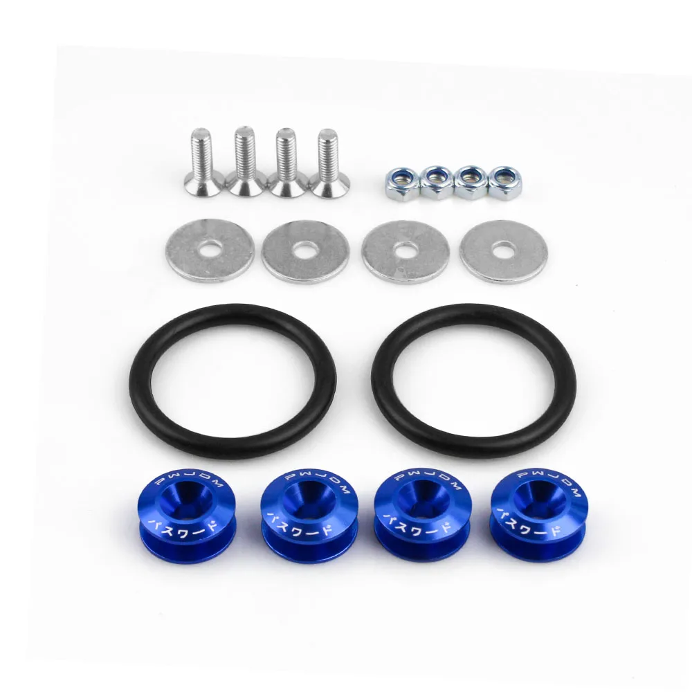 Universal Jdm Aluminum Quick Release Fasteners Kit Front Bumper Rear ...