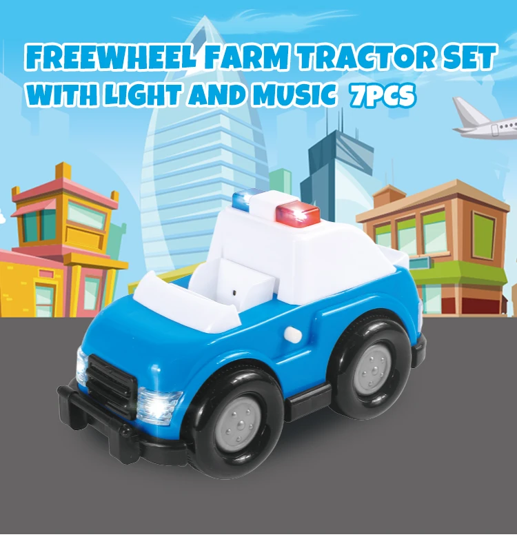 Mini Police Car Toys Friction Toy Police Car with Siren and Light ...