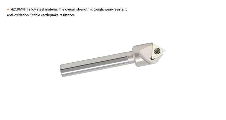 Chamfer Cutter Tcm-c12-20-110-1t-45 Degrees Chamfer Indexable End ...