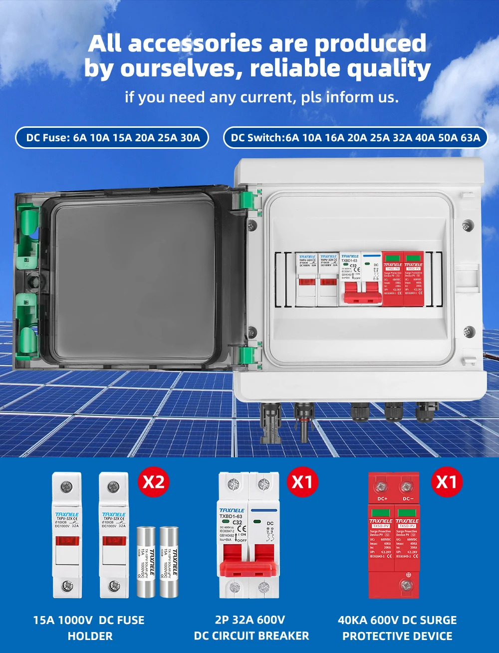 Solar PV DC Combiner Box with Surge Protection & Waterproof Design ...