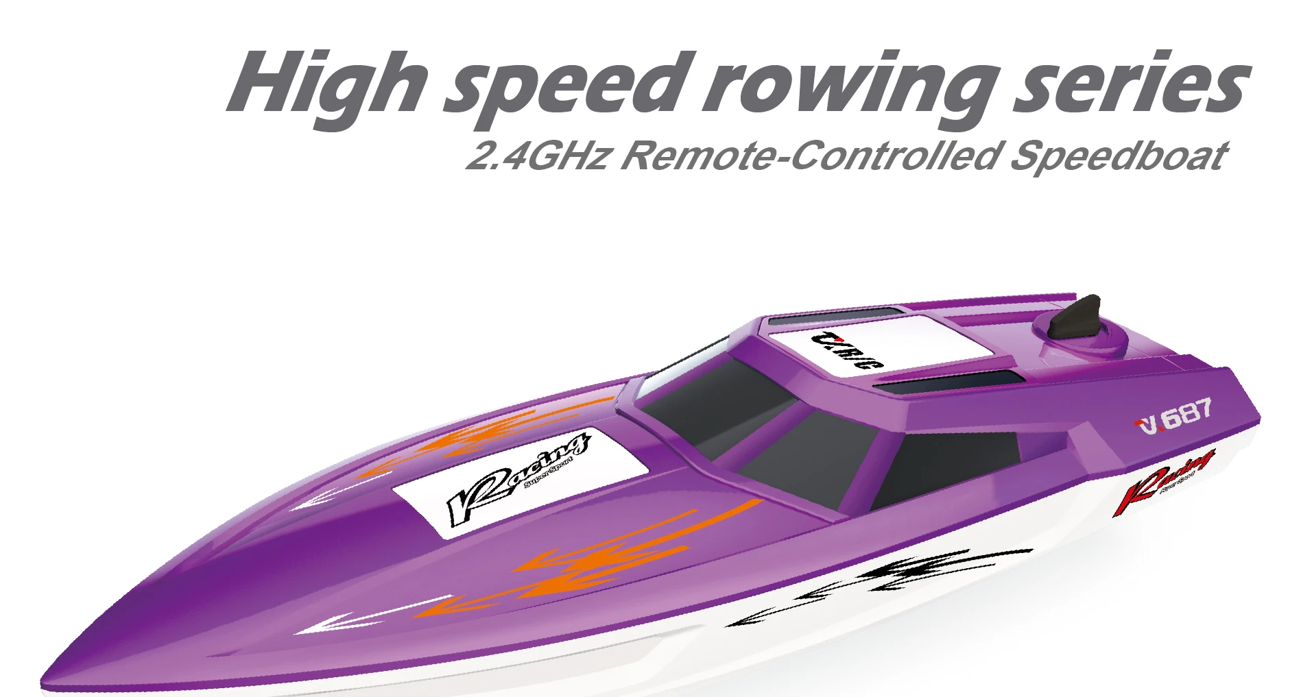 2.4g Small Remote Control Boat Electric Speedboat Plastic Yacht Anti ...