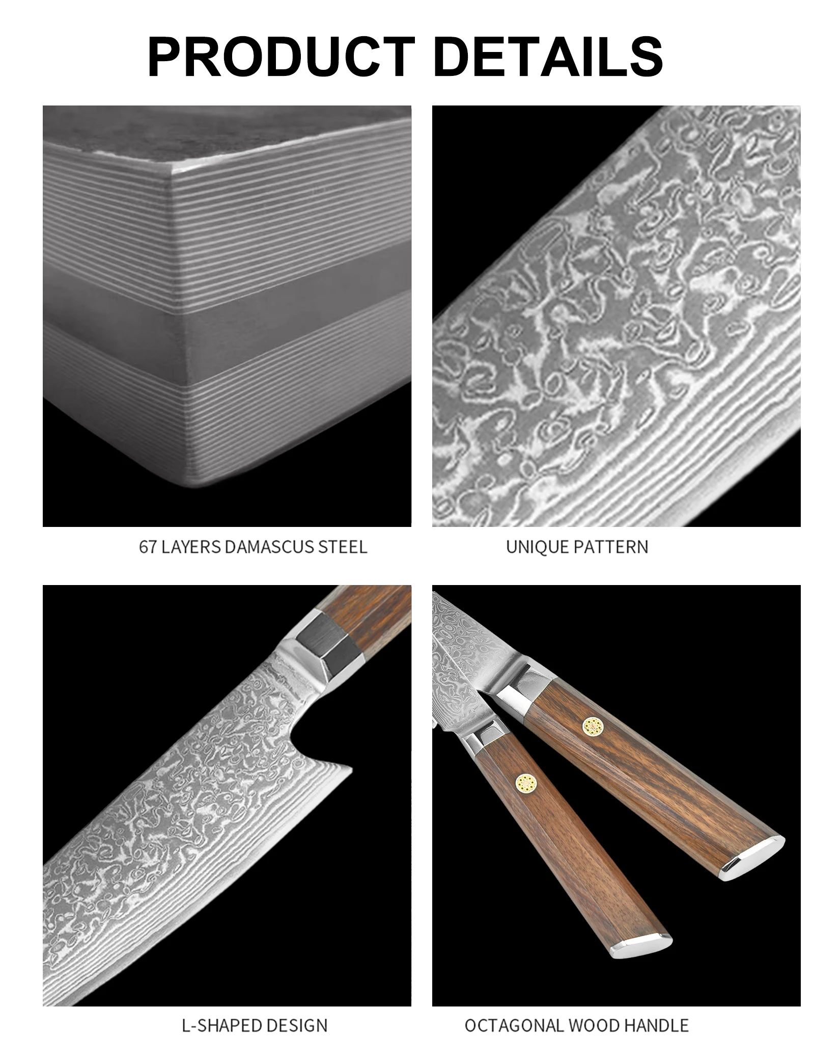 Custom Logo Japanese Vg10 67layers 8 Inch Damascus Steel Chef Kiritsuke Knife With Wood Handle ...