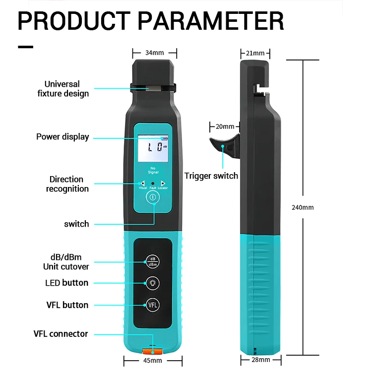 Network Fiber Optical Identifier Optical Detector Cable Tester 3 In 1 ...