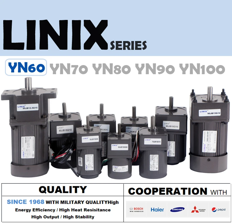 Linix 4W Single-Phase AC Gear Motor - UL Certified & Reversible