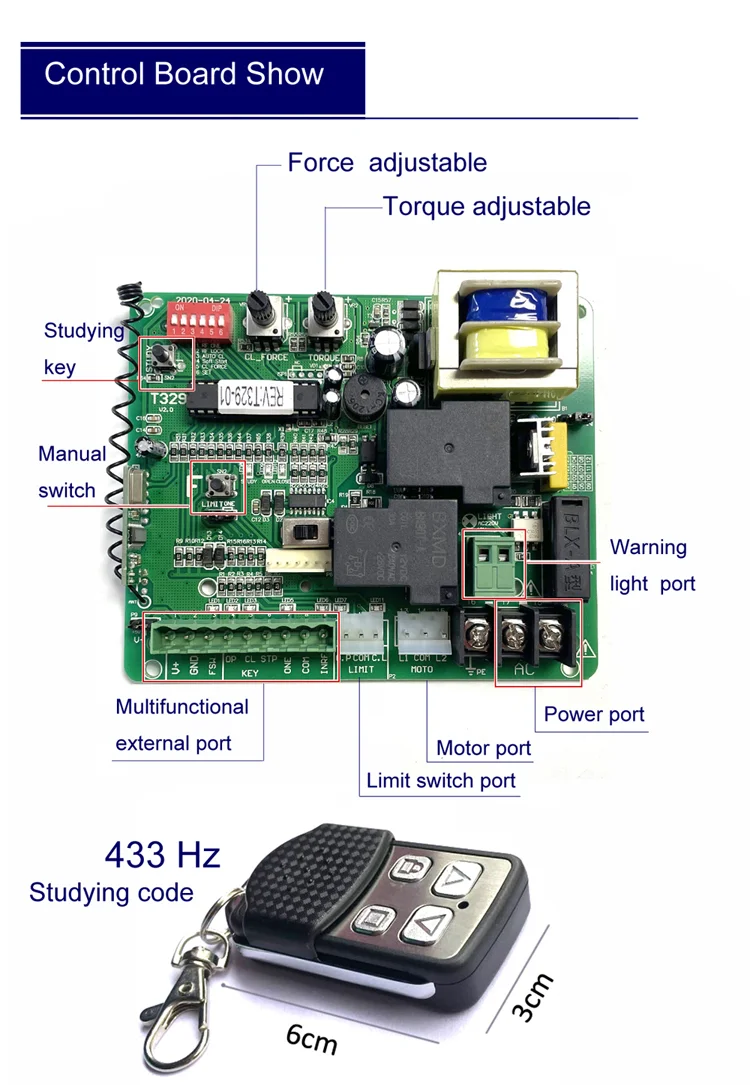 2000kg AC Sliding Gate Motor Operators 1200w Wifi Aluminium Slide Gate Opener with Remote ...