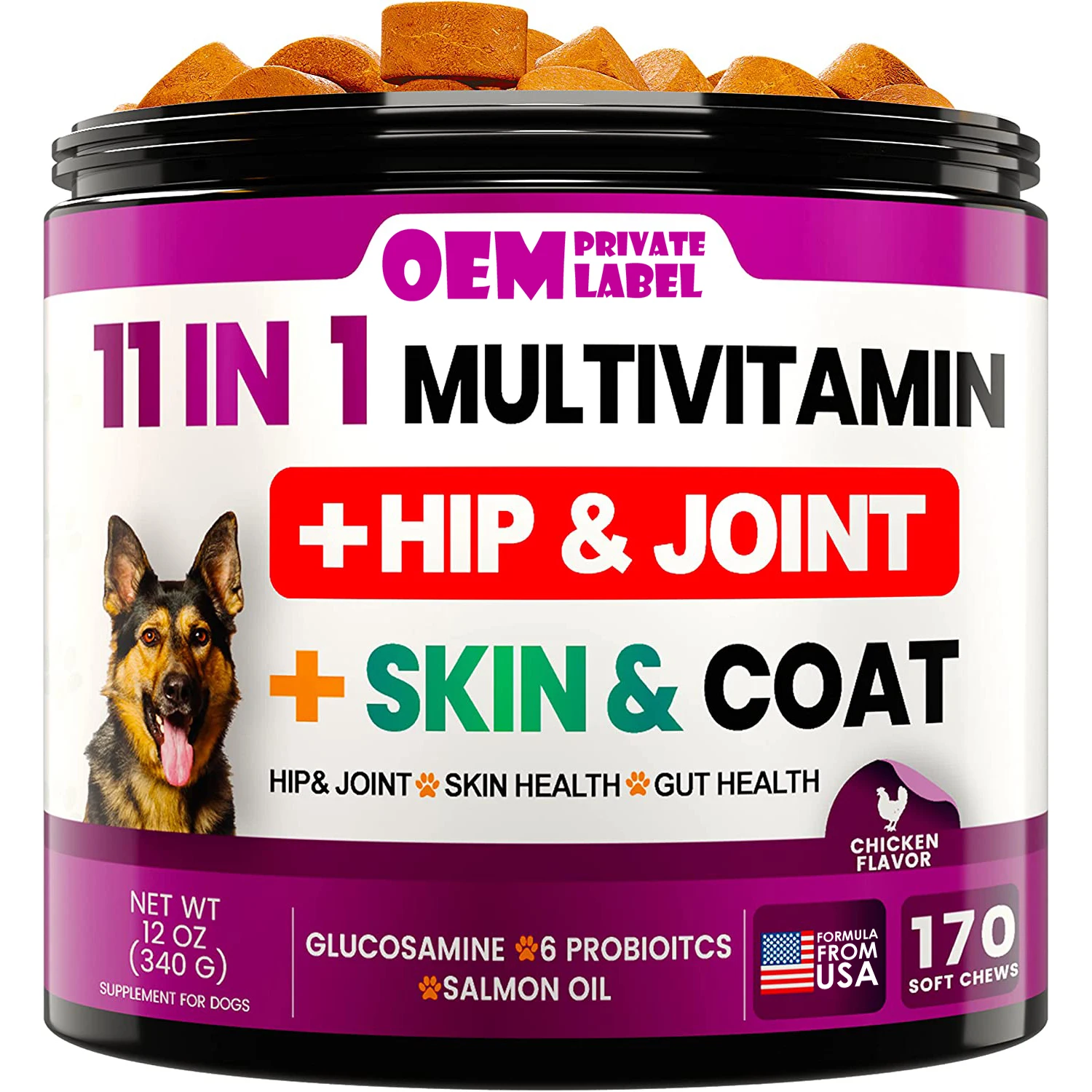 11 In 1 Dog Multivitamin Chewable With Glucosamine Dog Vitamins ...