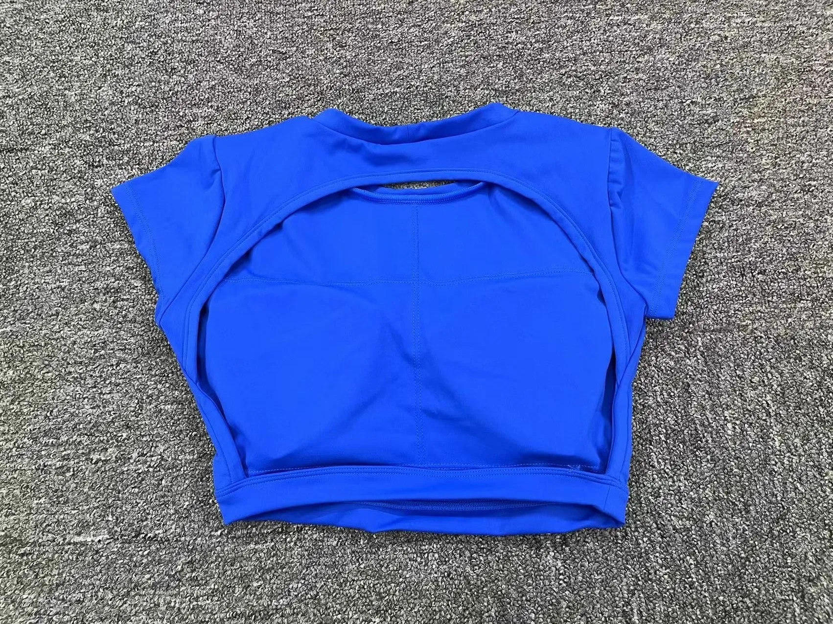 Shinbene Padded Workout Crop Tops Women Sexy Back Open Athletic Shirts ...