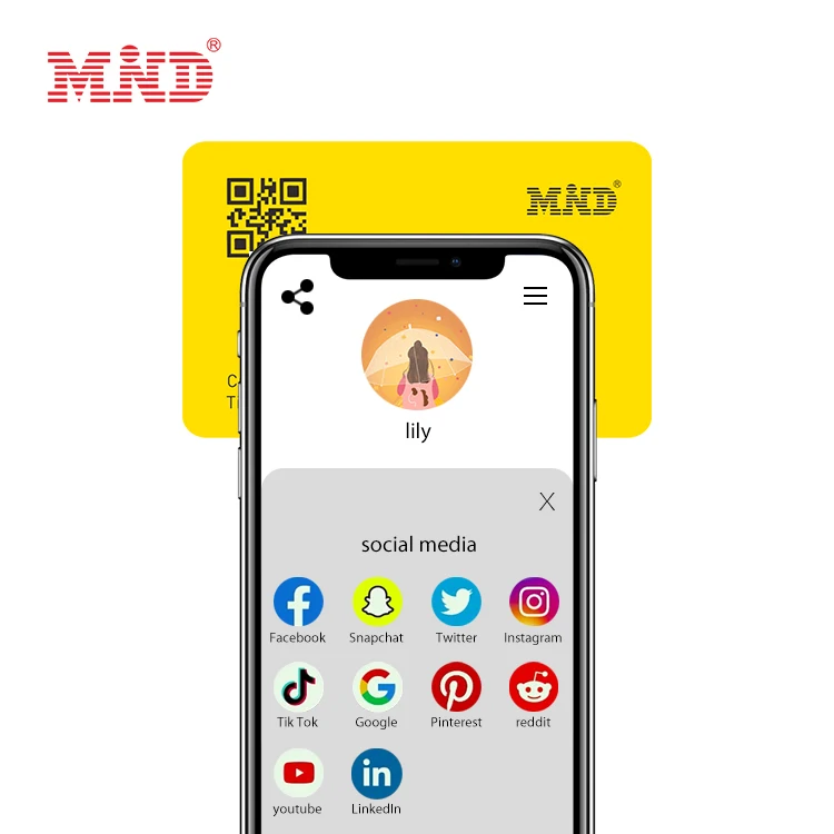 Matte Surface Hot Stamping NFC NTAG 213 NTAG 216 TAP Digital Business Card