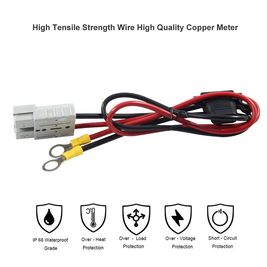 12awg Cable 2ft Truck Mounted Sb 50 50a Connector Plug Bracket Ring ...