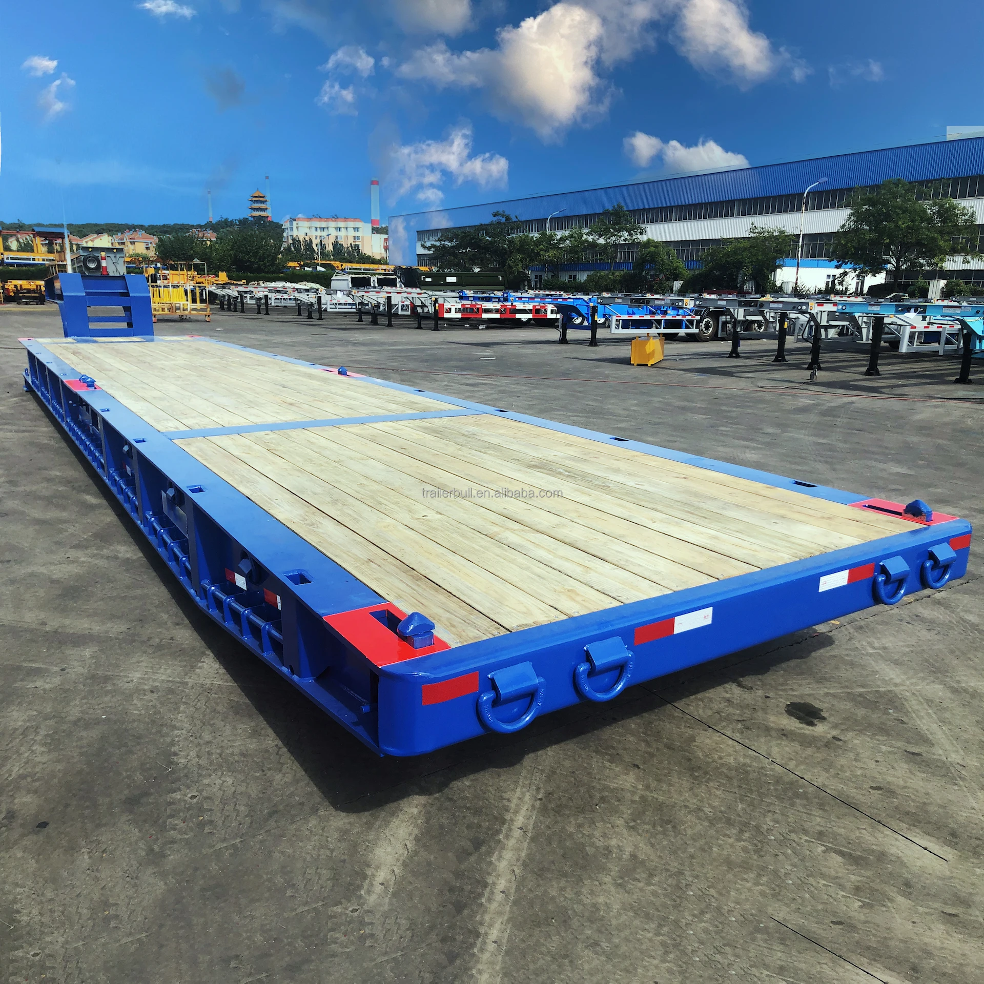 20ft 40 Ton Fixed Gooseneck Mafi Trailer for Maritime Shipping
