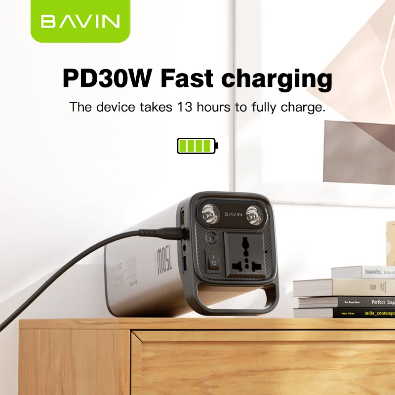 BAVIN PC021S - 150W Portable Power Bank for Travel & Fast Charging