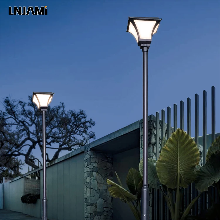 Lnjami Steel Waterproof Ip65 Garden Bollard Lawn Light Pole Post Top ...
