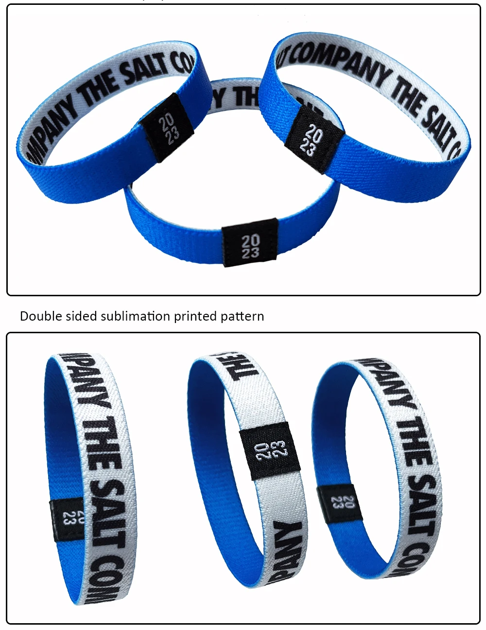 Customized Promotion Men Kids Pulsera Elastica Fabric Stretchy Bracelet ...