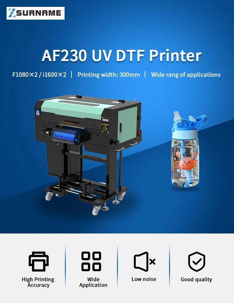 Zhou Surname 30cm Mini Uv Dtf Printer with Dual Head ab Film Crystal ...