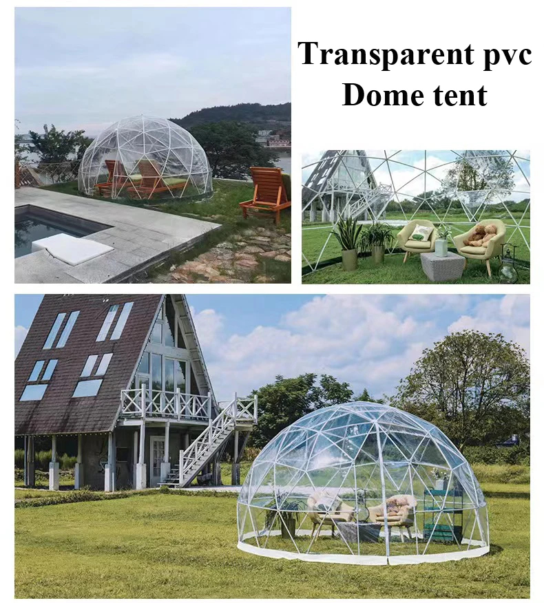 Transparent Waterproof 2.9m Geodesic Dome Tent for Outdoor Gardens ...
