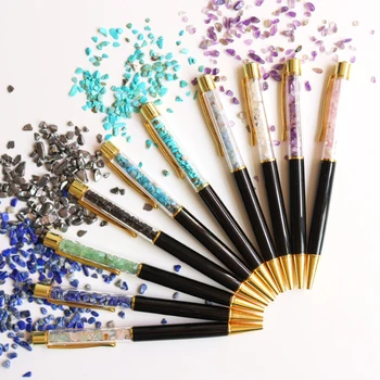 Wholesale Ballpoint Pen Metallic Crystal Pens Unisex Pen Gemstone ...