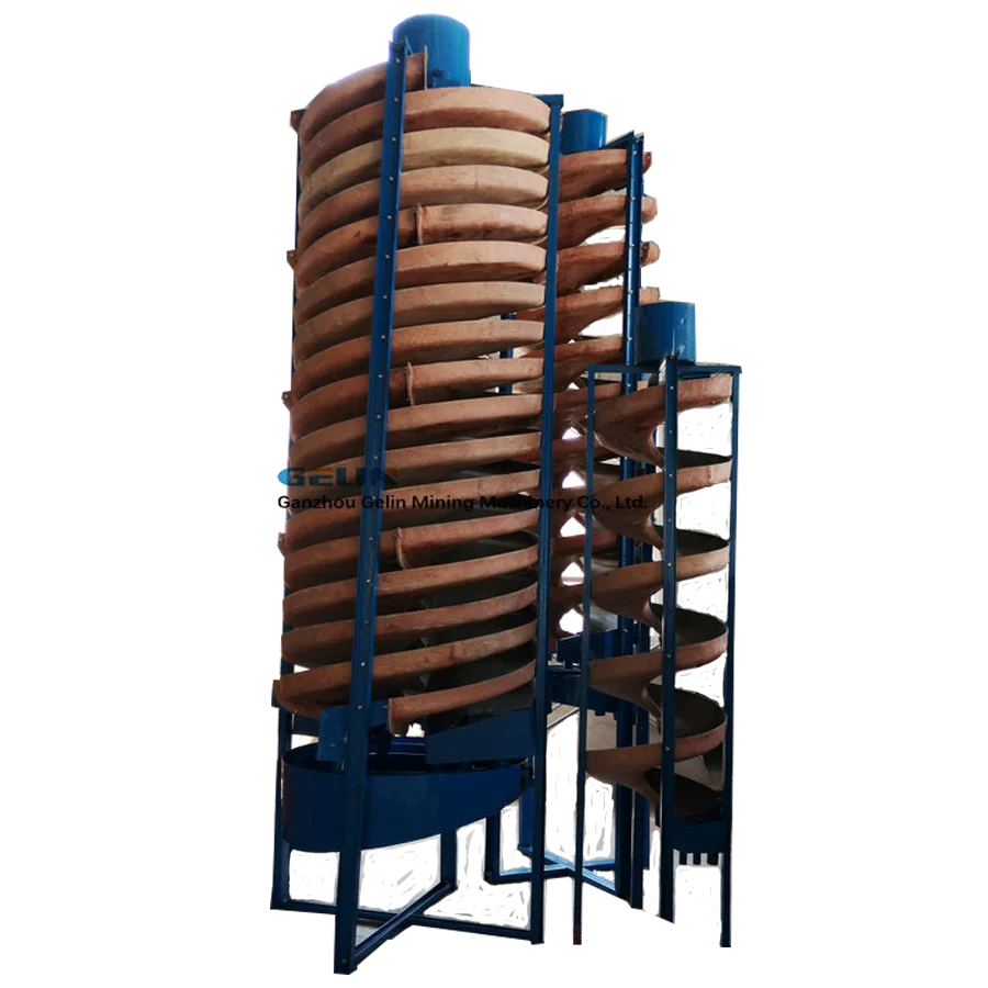 Mineral Spiral Chute Plant with Slurry Water Pump Pipe for Iron Mining ...