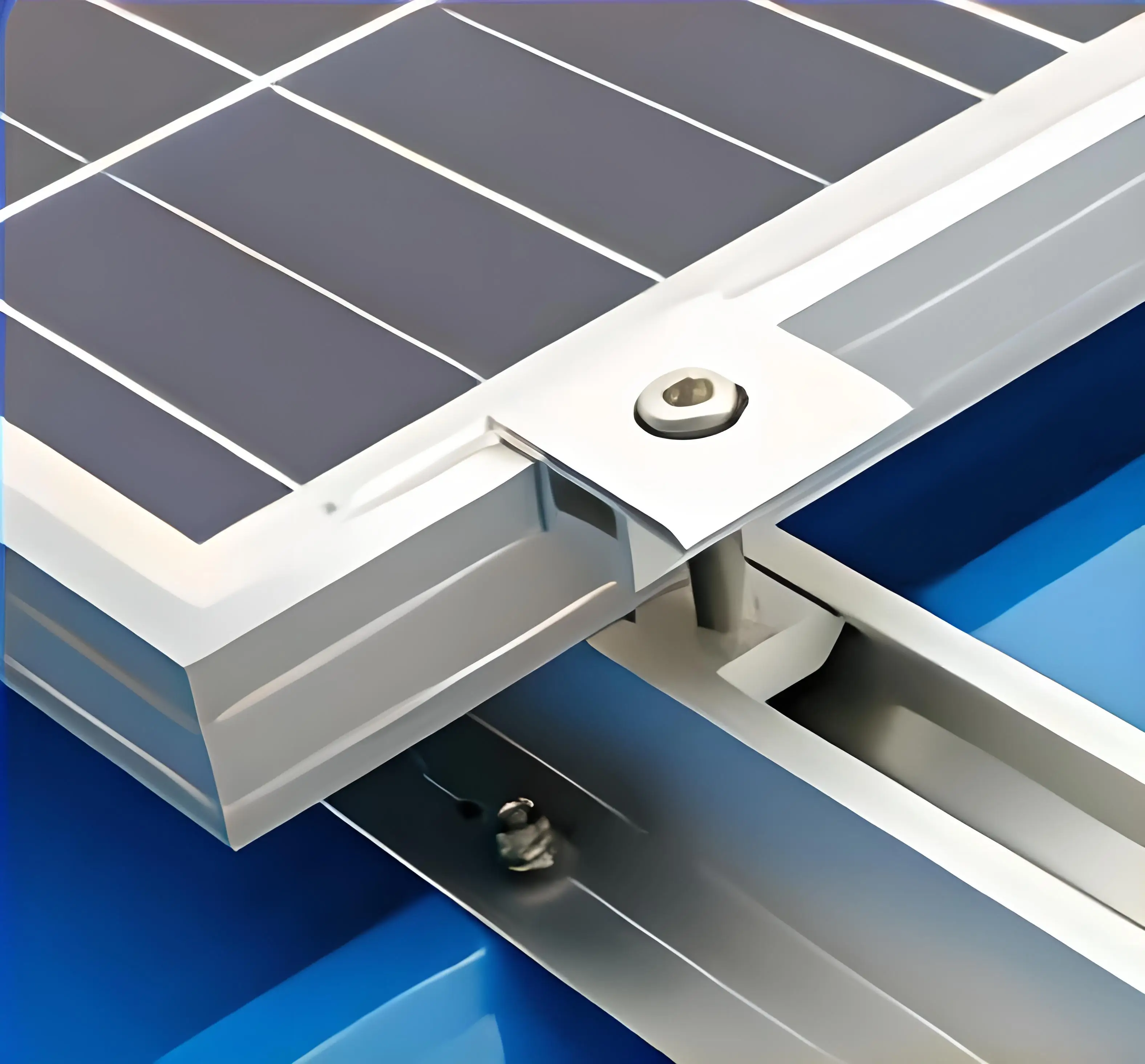 Customized Solar Panel Mounting Middle Clamp Aluminium Fixing Brackets ...