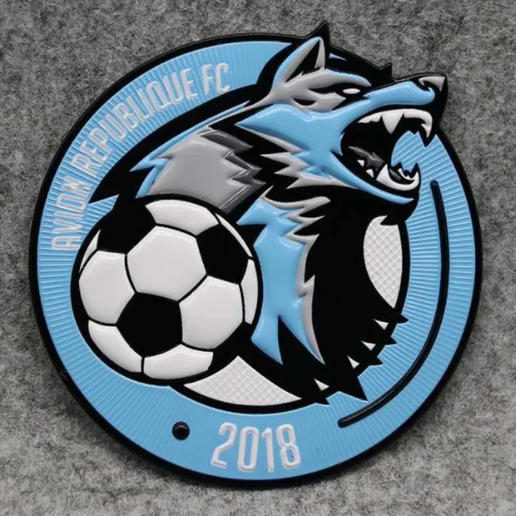 Custom Lenticular 3d Metflex Tpu Football Club Logo Metallic Heat ...