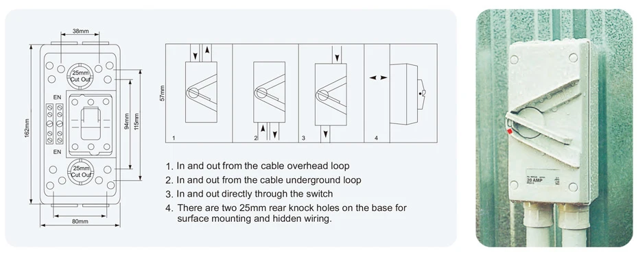 Ip66 Ukf2 20a-63a Weatherproof Isolator Switch Outdoor - Buy Isolator Switch Outdoor switch ...