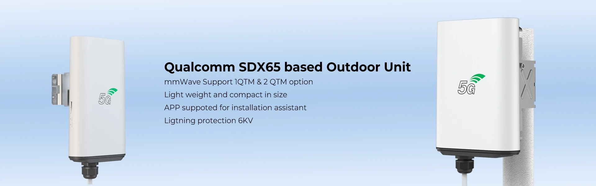 5G ODU SDX65 Mmwave - Waterproof IP66 Outdoor CPE Routers