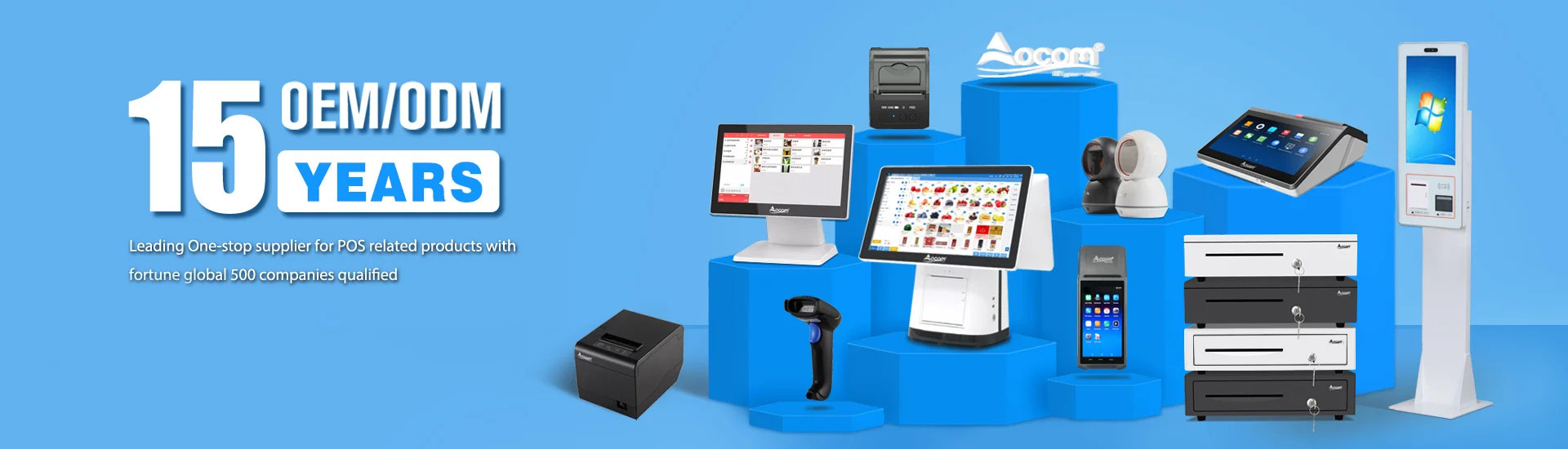 OCOM POS-K004 21.5 Inch Touch Screen Kiosk - Versatile & Durable