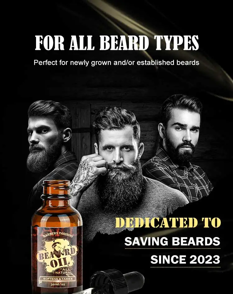 BARBERPASSION Private Label Moisturize Nourish Beard Growth Oil Kit ...