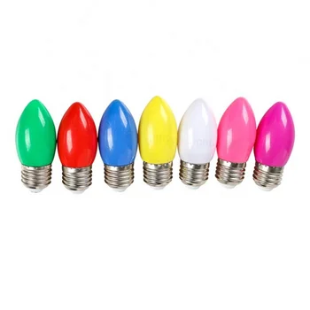 Plastic Led Candle Light Red Green Blue Yellow Color Light Bulb For ...