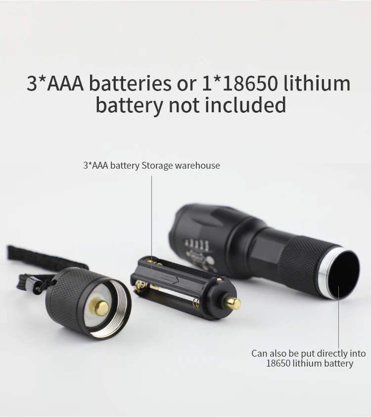 Linterna LED Tactical Flashlight - Long Range & Rechargeable