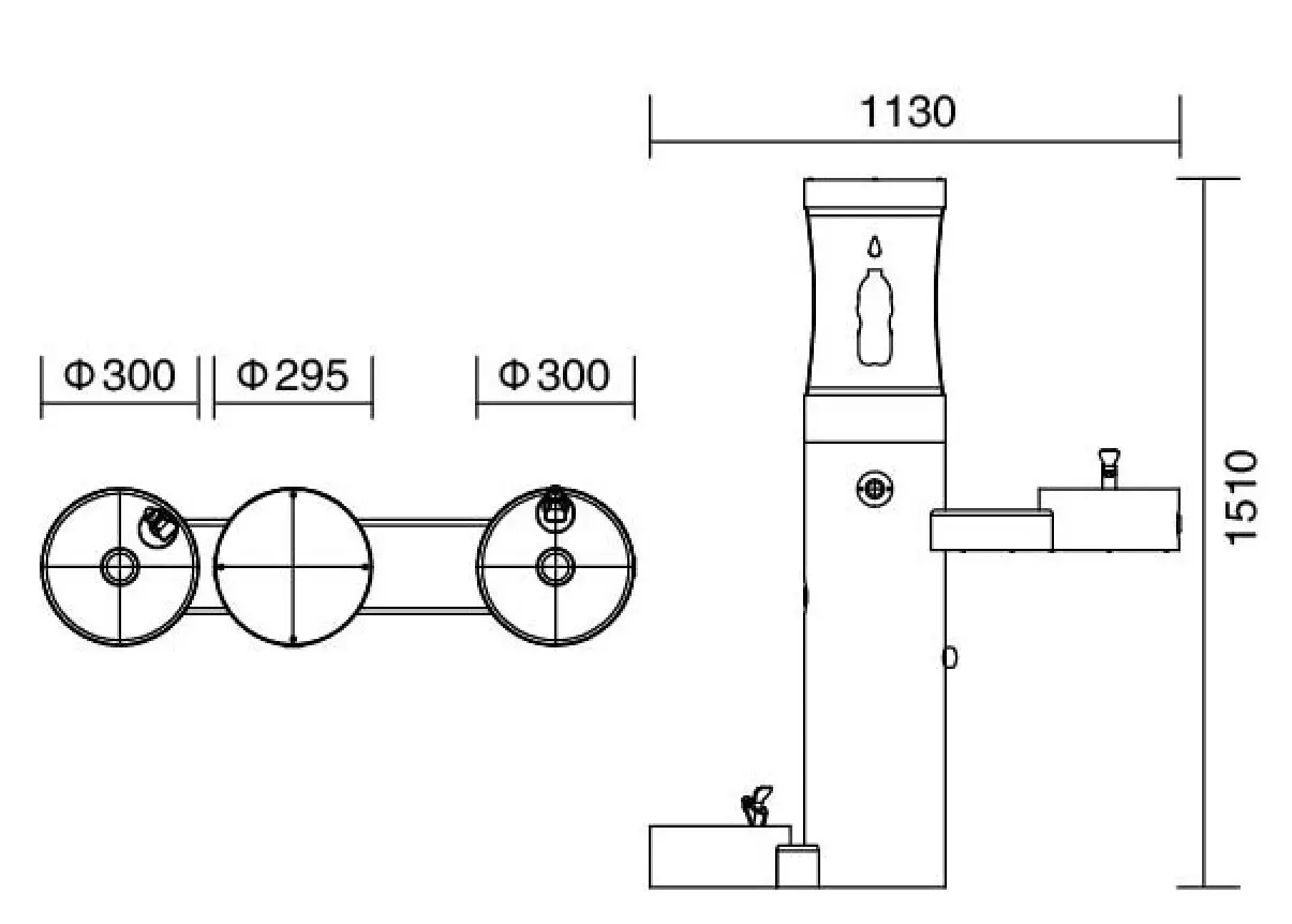 Customized Stainless Steel Outdoor Water Cooler Dispenser Drinking ...