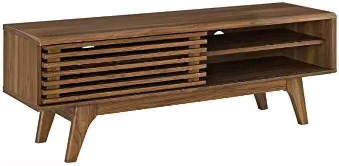 Mid-century Wooden Console Bench Tall Console Cabinet Office Tv Stand ...