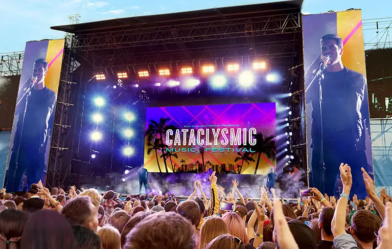 500x500mm Indoor Outdoor Giant Stage Background Led Video Wall P2.6 P2 ...
