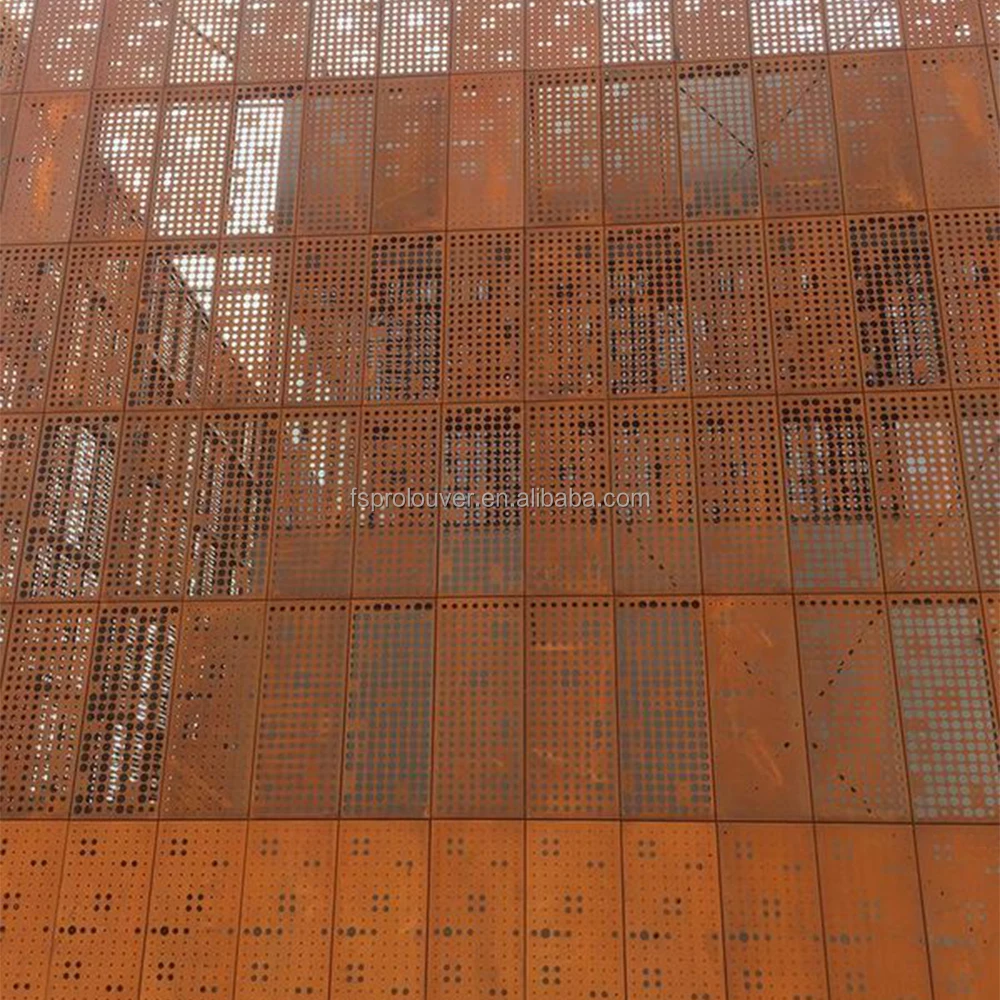 External Sunshading Perforated Metal Architectural Cladding
