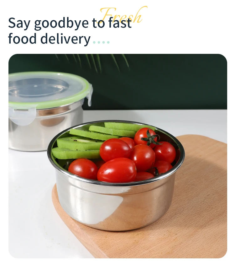 Stackable Stainless Steel Food Containers - Airtight