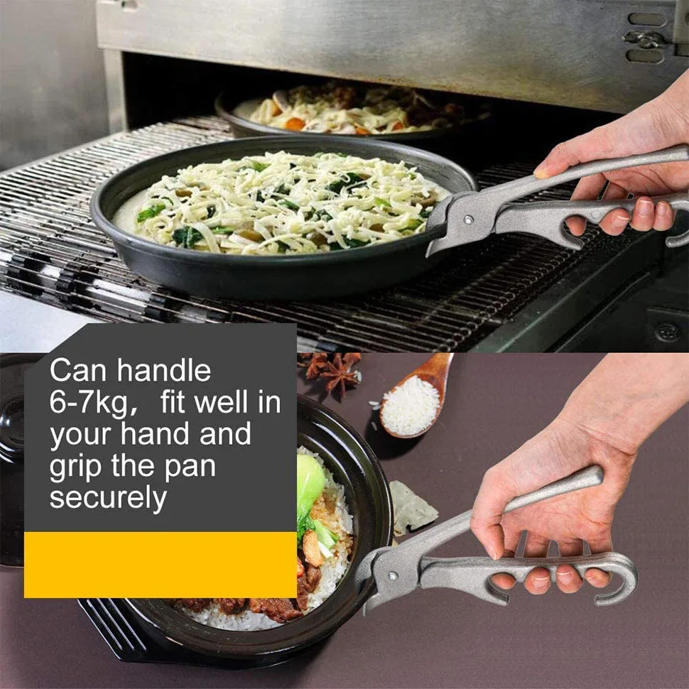 Pizza Pan Gripper - Durable Aluminum Tongs for Hot Pans