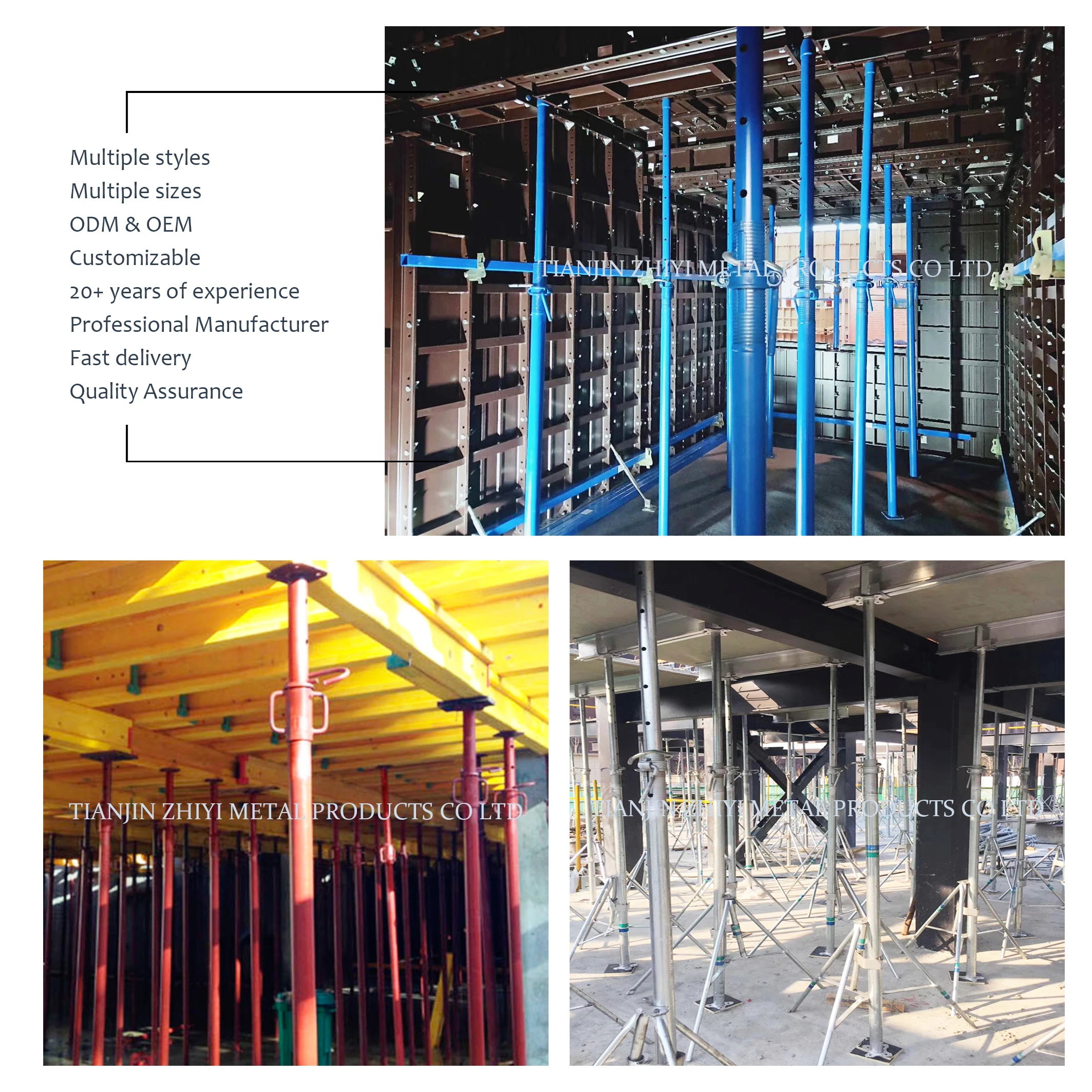 Formwork Support Construction Steel Props Scaffolding Adjustable ...