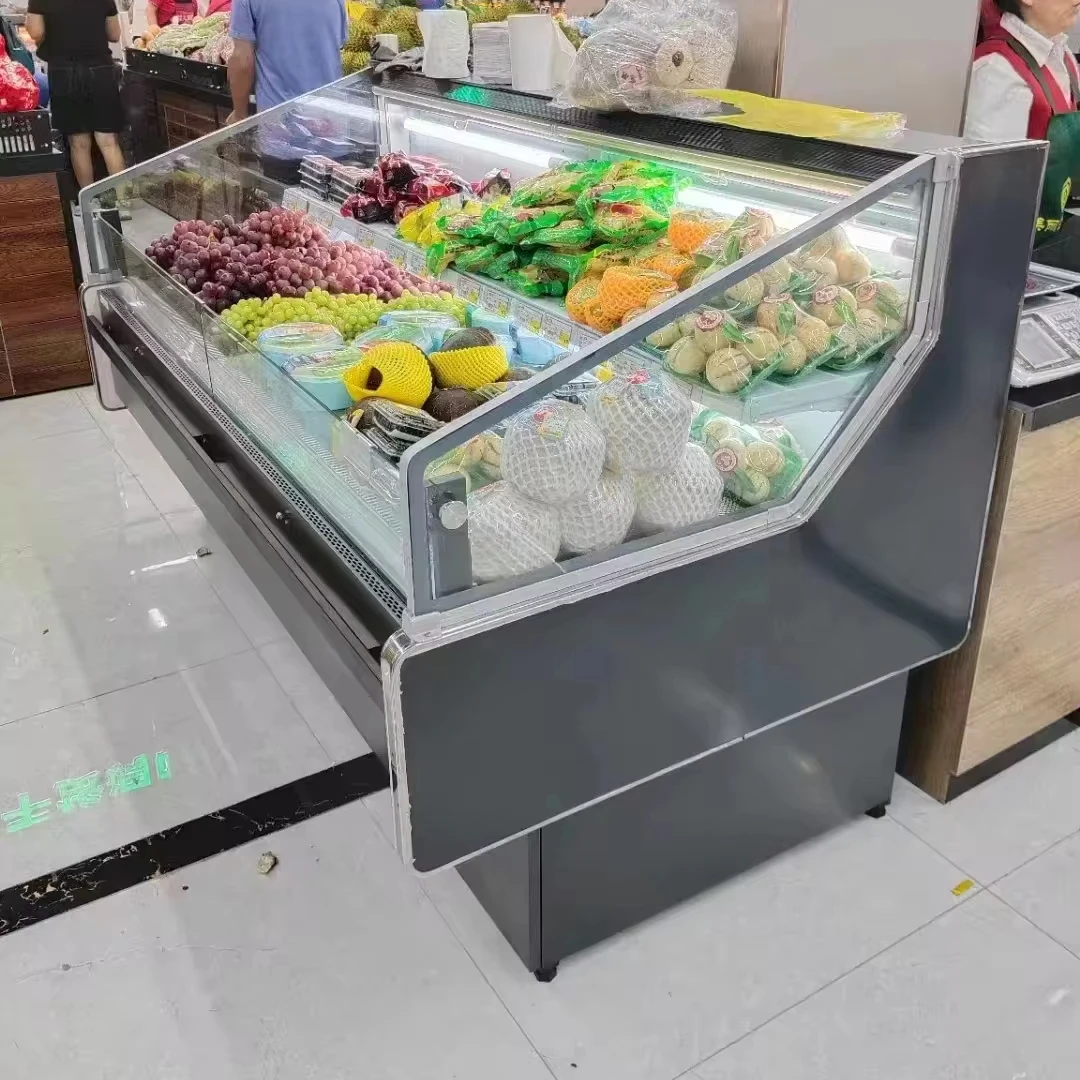 custom Fruit refrigerator grocery store refrigerator fresh meat display ...