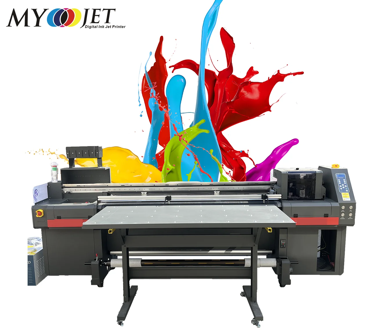 Hybrid Uv Printer LED Industrial Uv Printer Machine Wide Format 1.8m ...