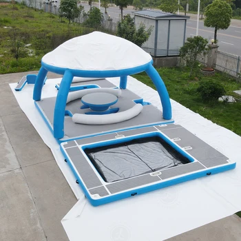Portable Modular Drop Stitch Pvc Floating Leisure Lounge Jet Ski Dock ...