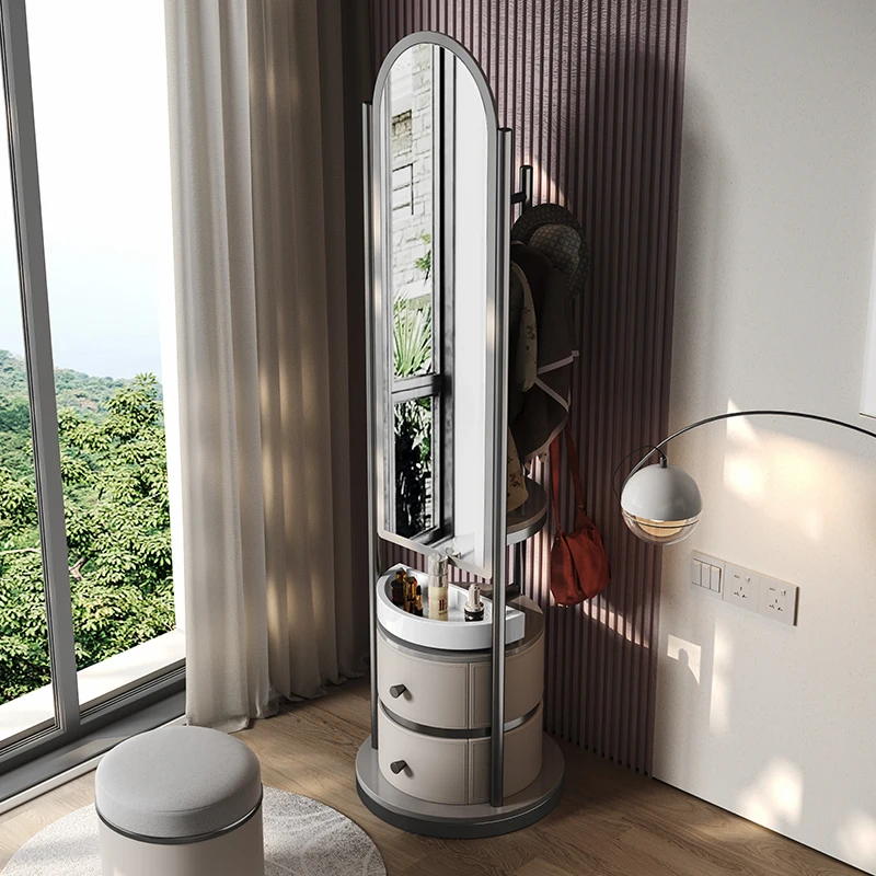 Saddle Skin Wall Dressing Room Standing Floor Mirror Modern Minimalist ...