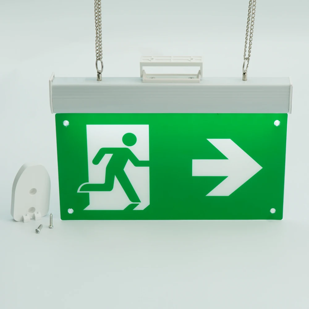 Indoor Hanging Emergency Exit Lights Maintained Rechargeable Battery ...