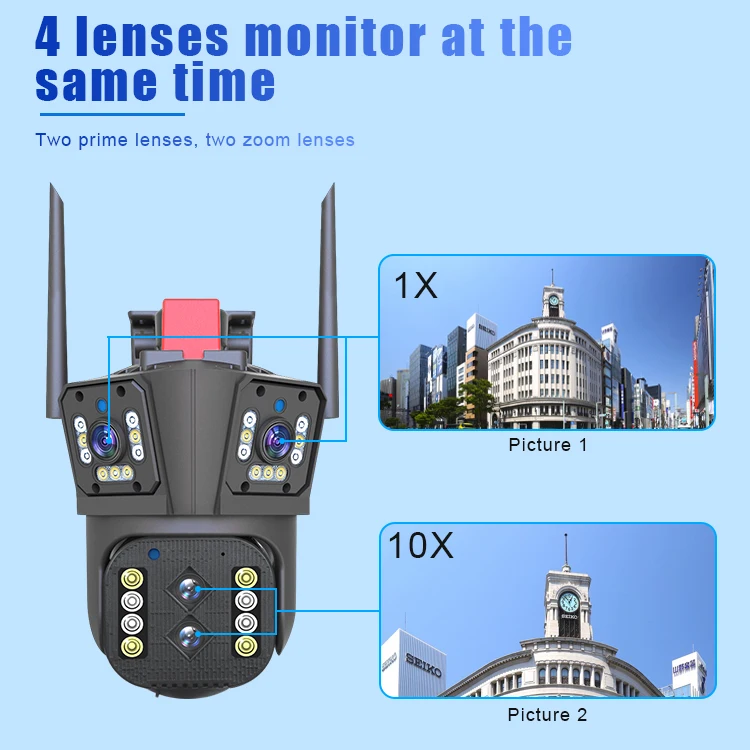 8k Wireless P2P CCTV IP Camera with Optical Zoom & Tracking
