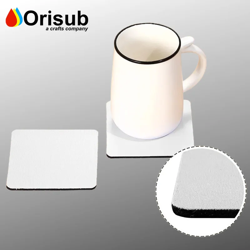 Custom Blank Square White Neoprene Drink Coaster For Sublimation - Buy ...